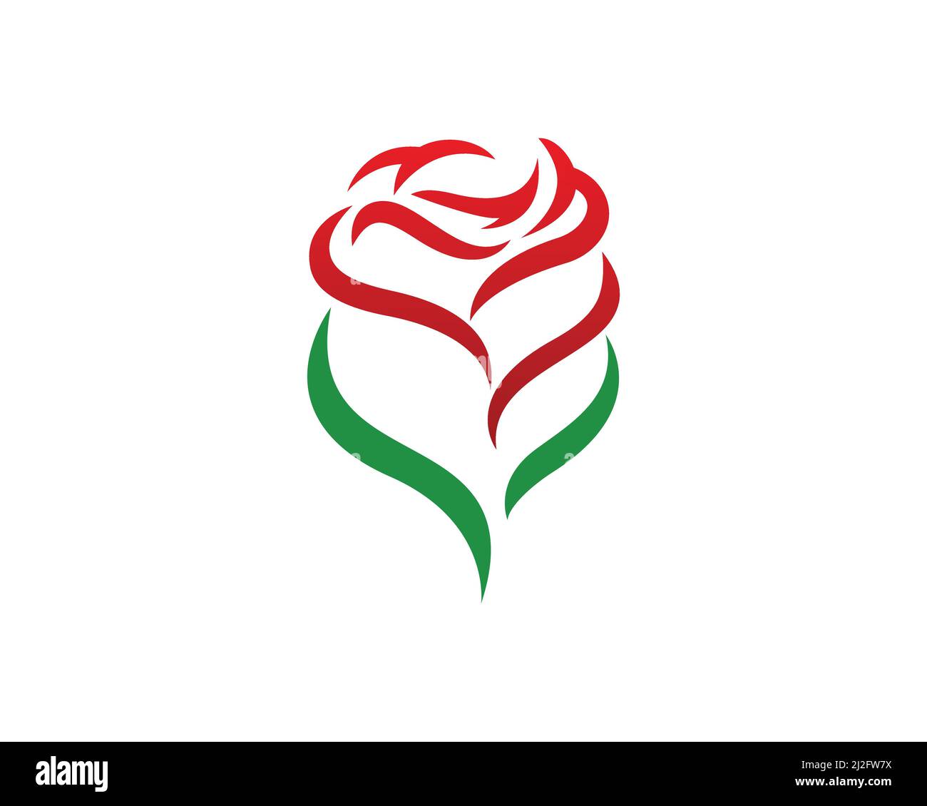 Simple Rose Petal and Leaves Vector Stock Vector Image & Art - Alamy