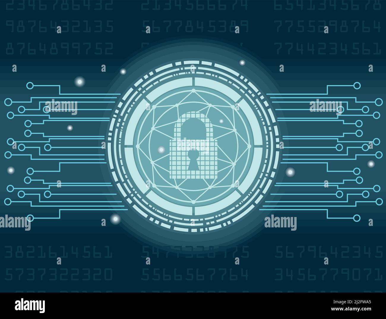cyber security padlock Stock Vector Image & Art - Alamy