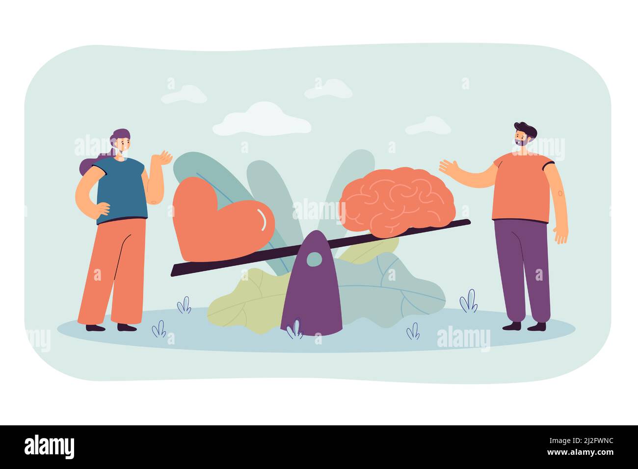 Comparing two person Cut Out Stock Images & Pictures - Alamy