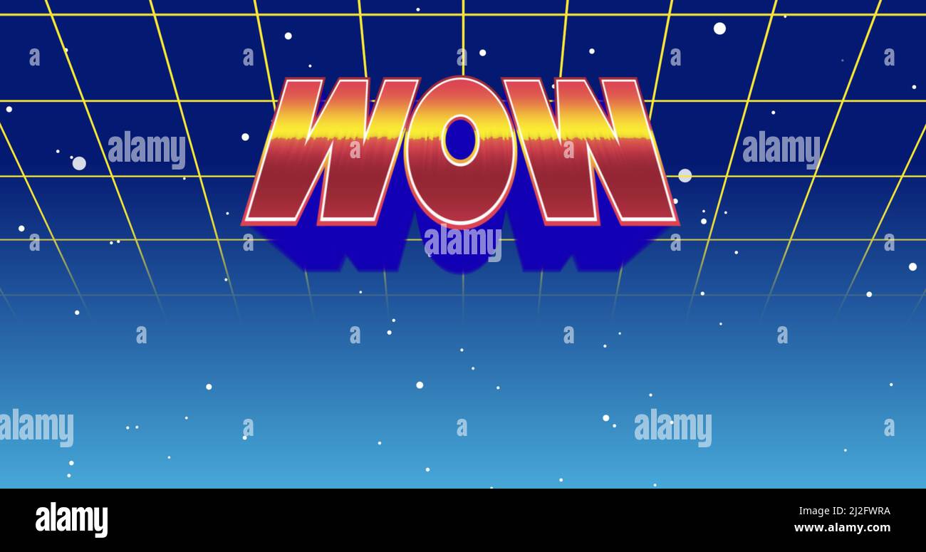 WOW sign and futuristic background Stock Photo - Alamy