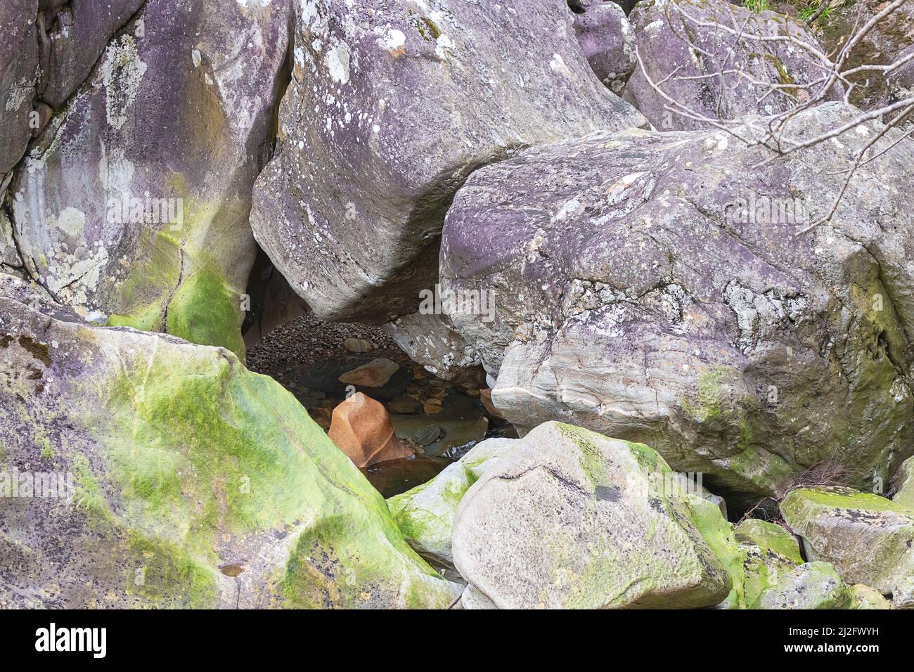 STEALL FALLS NEVIS GORGE FORT WILLIAM SCOTLAND MASSIVE SCULPTED ...