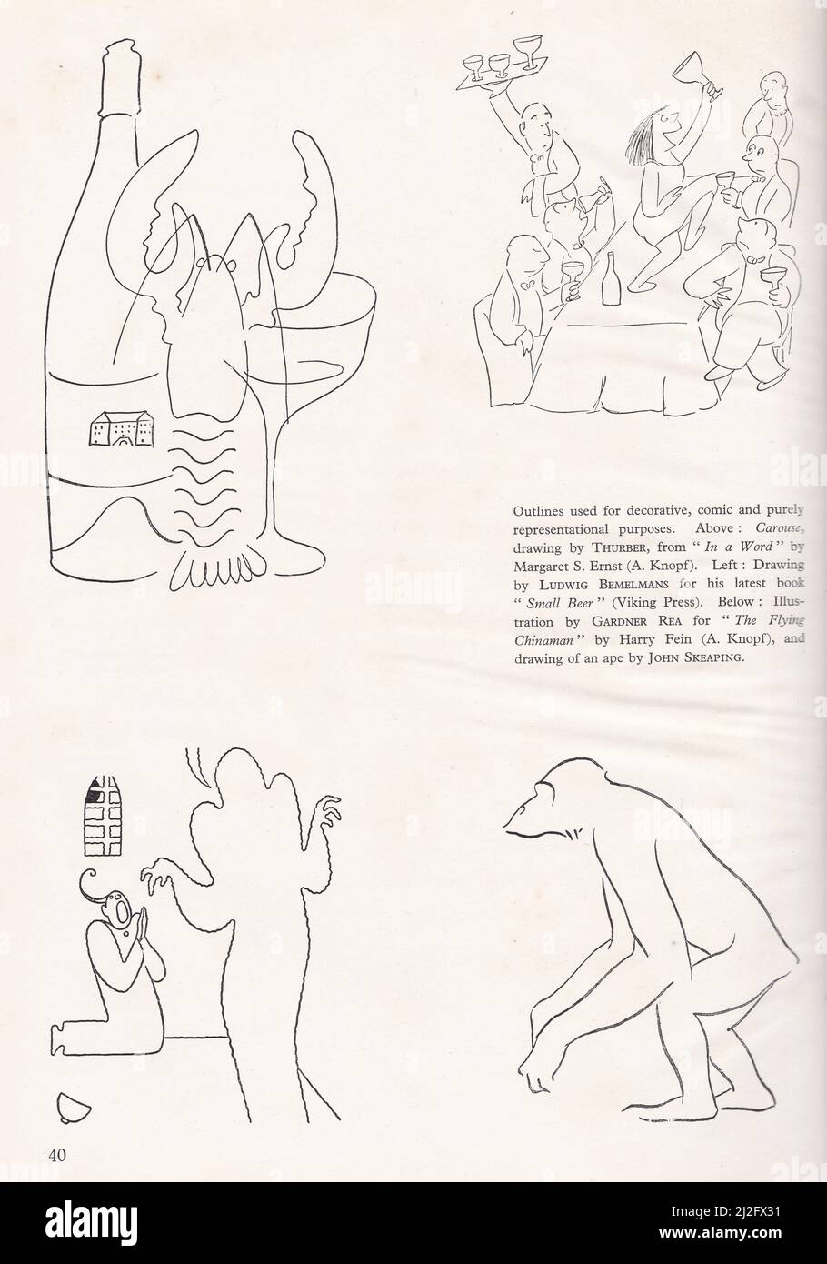 Carouse drawing by Thurber, from 'In a Word' by Margaret S. Ernst ...