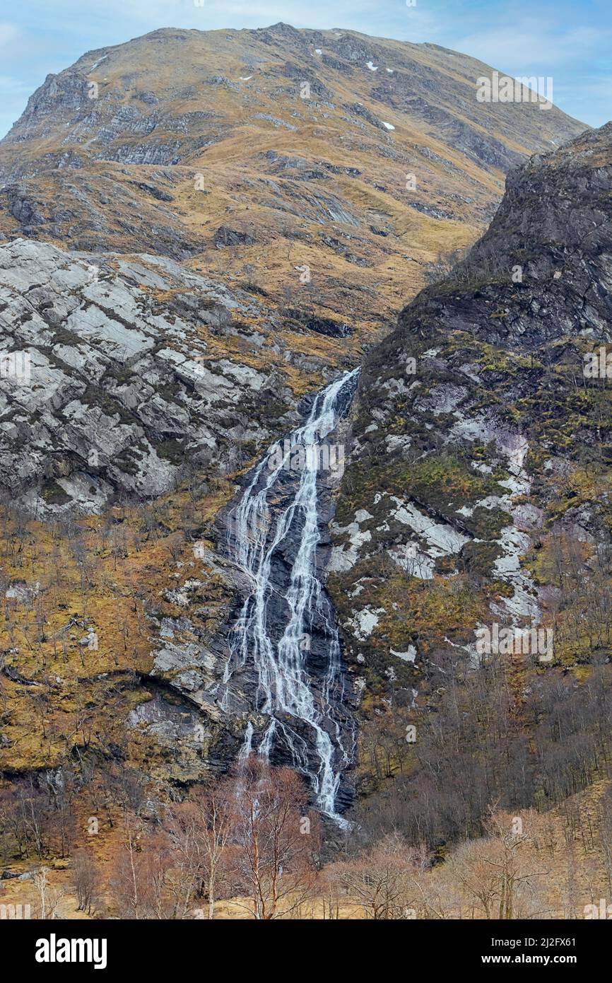 STEALL FALLS NEVIS GORGE FORT WILLIAM SCOTLAND THE 120 metre FALLS ...