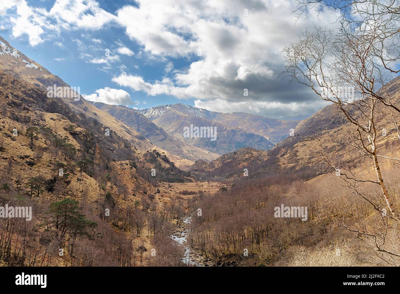 STEALL FALLS NEVIS GORGE FORT WILLIAM SCOTLAND VIEW OF RIVER THE WATER ...