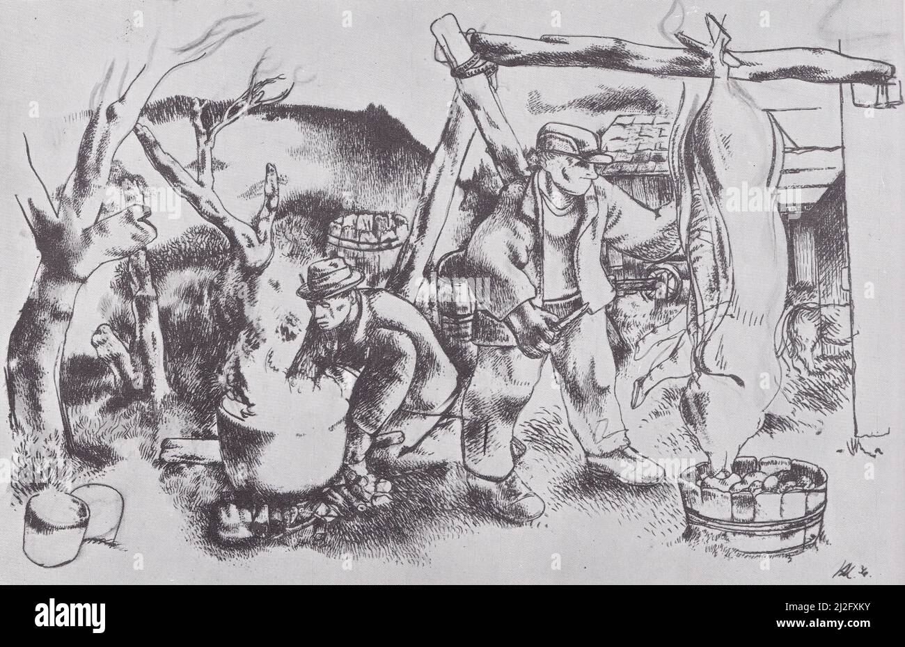 Drawing by John Edward Heliker Stock Photo - Alamy
