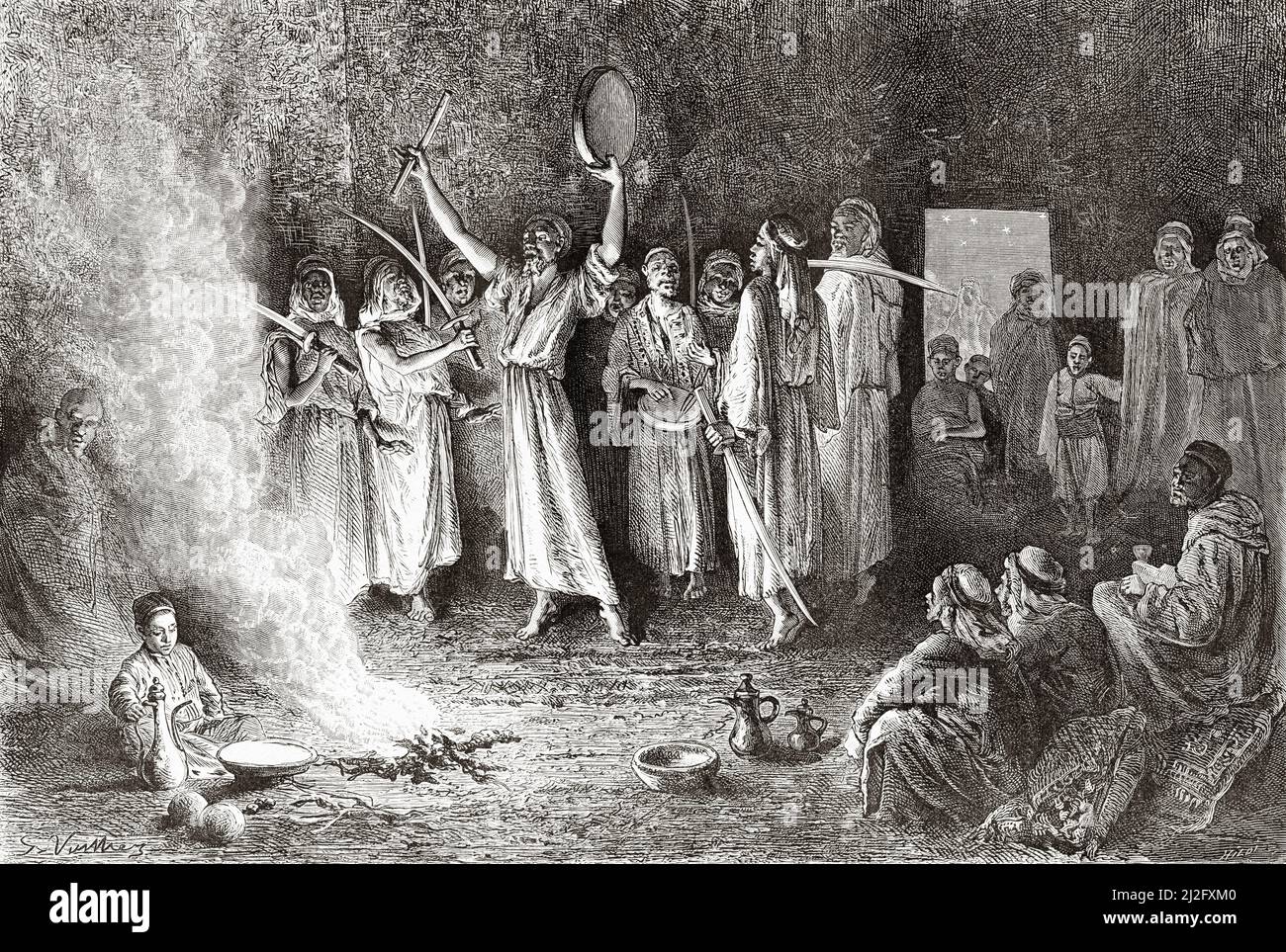 Traditional typical dance in Al-Jouf, Saudi Arabia. Pilgrimage to ...