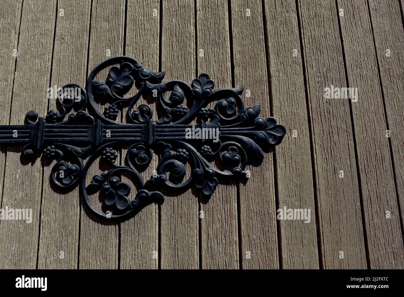 Details of a stylish weird gate Stock Photo - Alamy