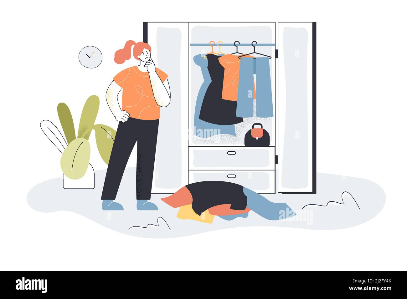 Picking Out Clothes Clipart