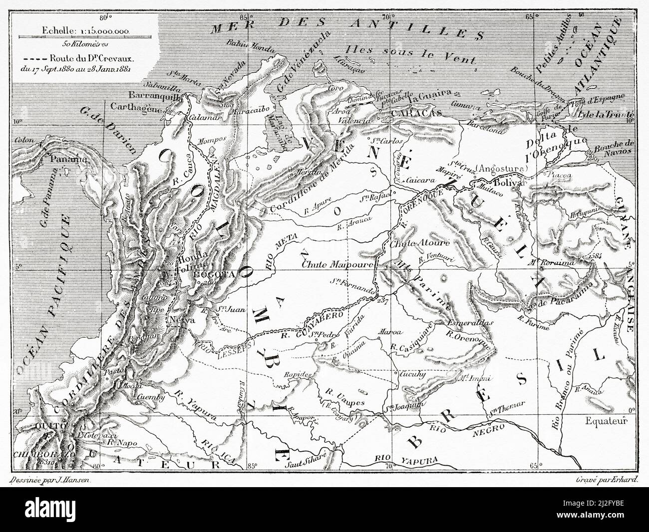 Map of colombia 1800s hi-res stock photography and images - Alamy