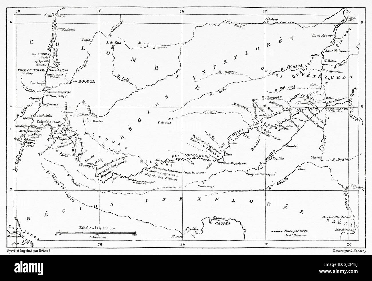 Map of colombia 1800s Cut Out Stock Images & Pictures - Alamy