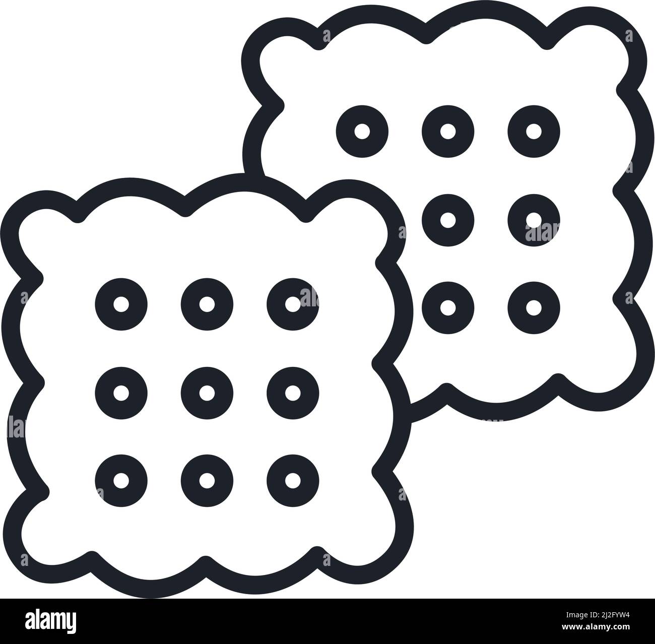 Cracker icon. Bakery and pastry isolated line icons Stock Vector Image ...