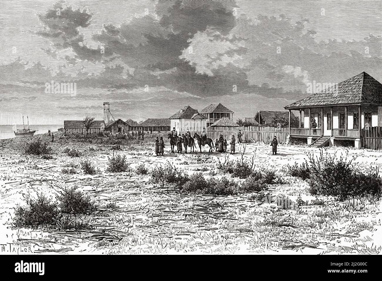 House of the district chief, Ochamchire, Republic of Abkhazia. Georgia ...