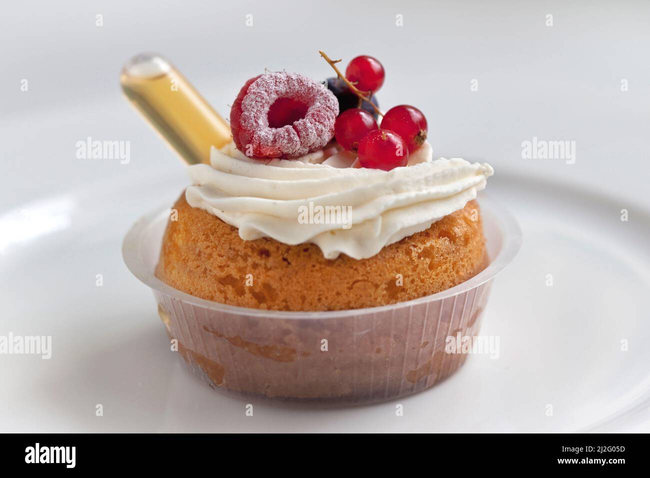 French pastry Baba au Rhum and chantilly cream Stock Photo - Alamy