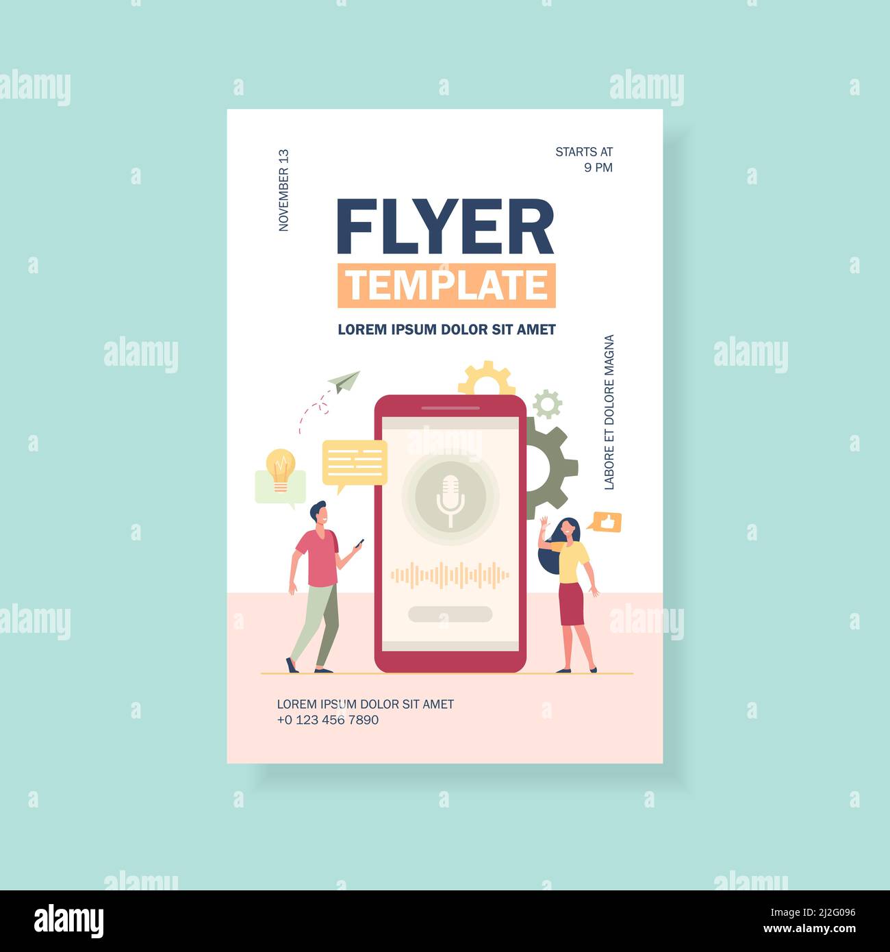 Woman using personal smart Stock Vector Images - Alamy