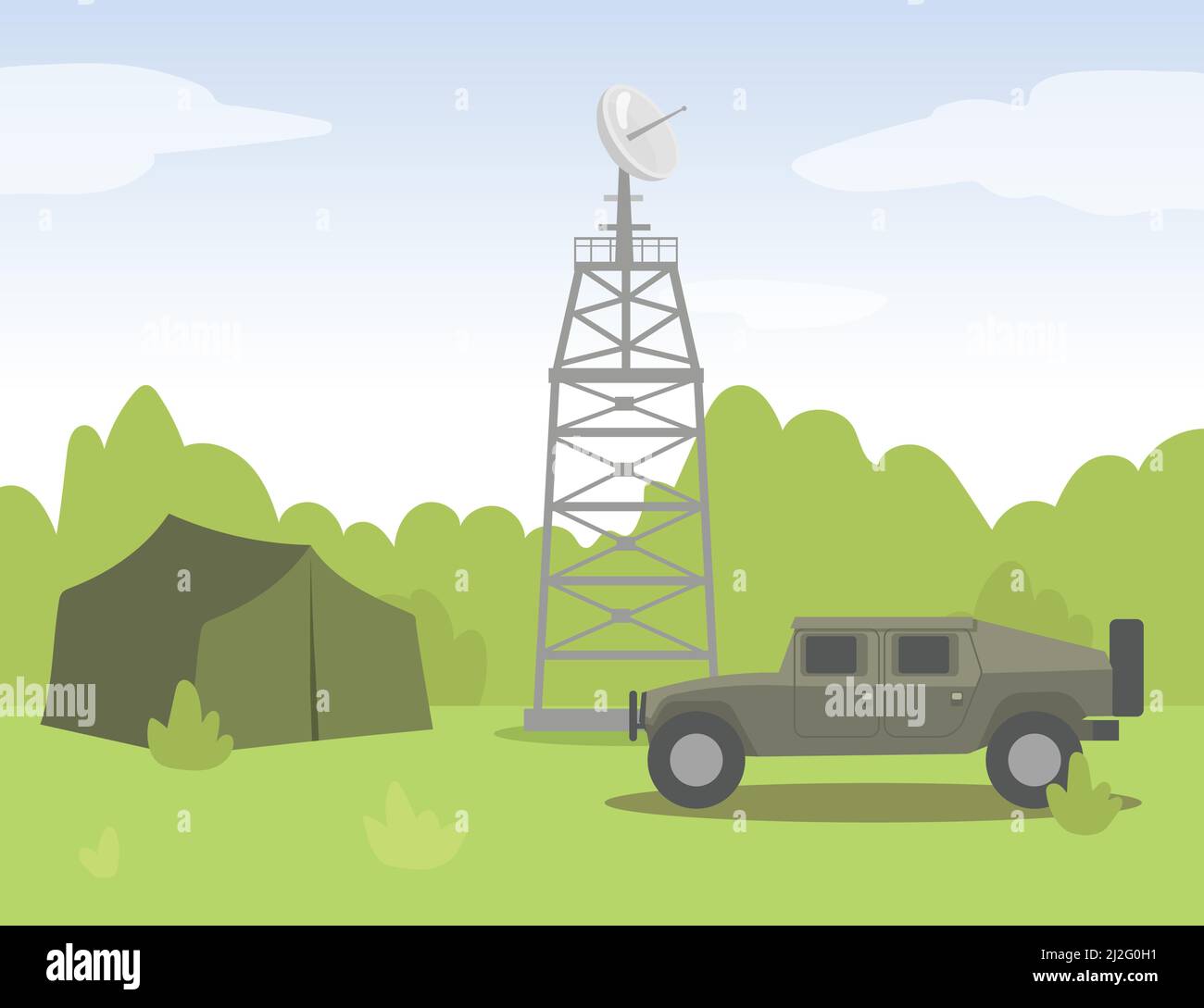 Modern car in forest Stock Vector Images - Alamy