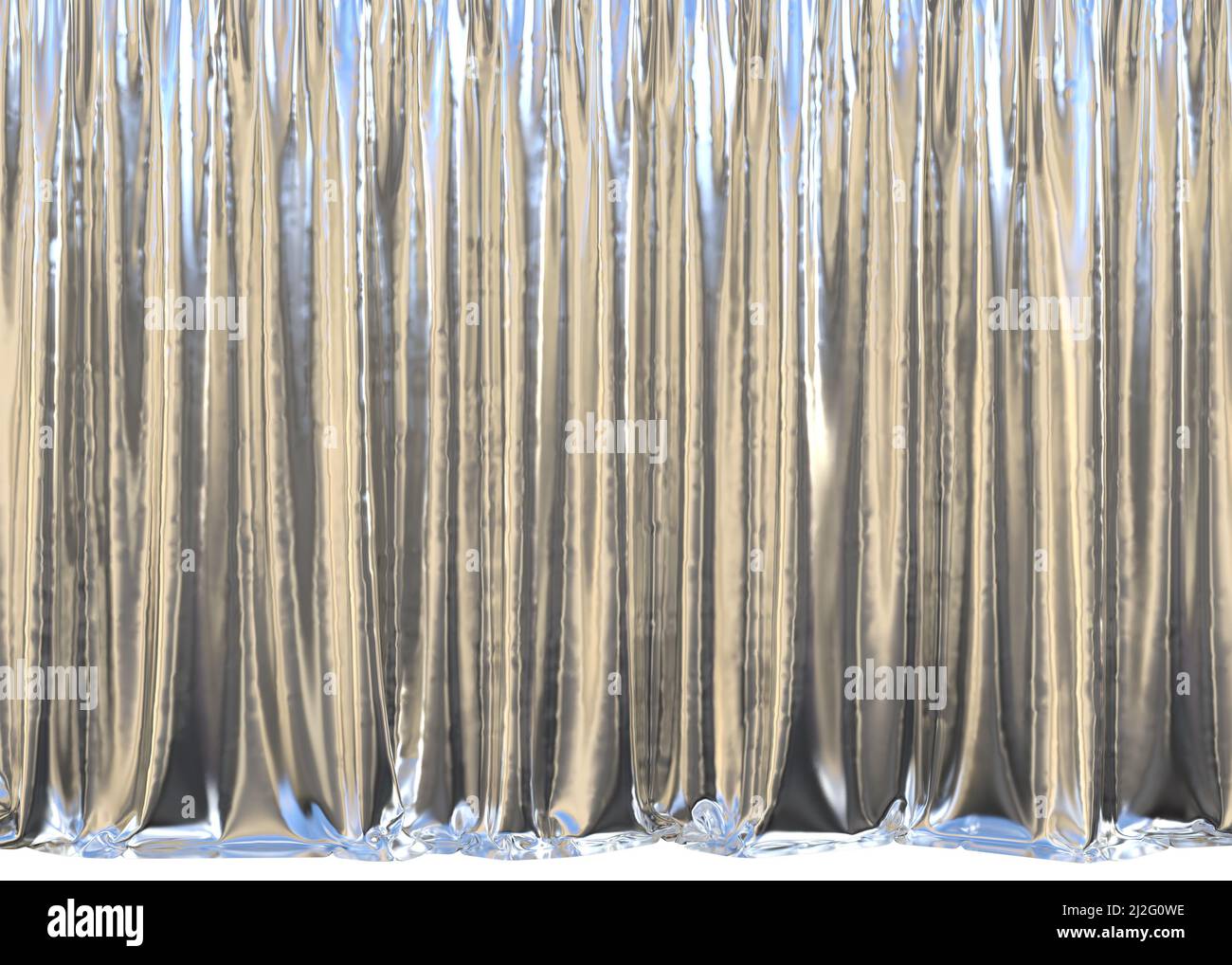 Simple draped silver curtains background, 3D Illustration Stock Photo ...