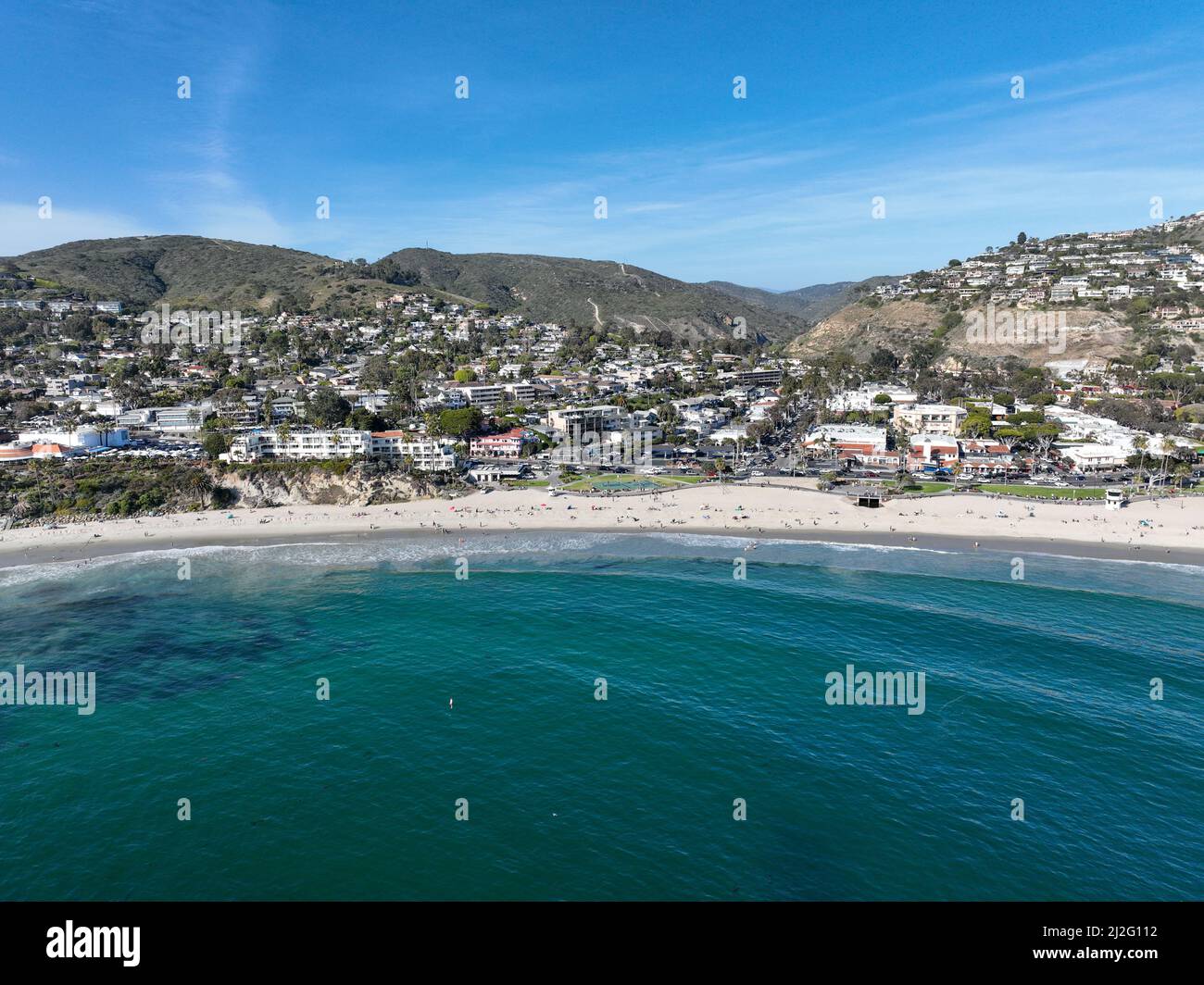 Aerial view of Laguna Beach coastline, Southern California Coastline ...