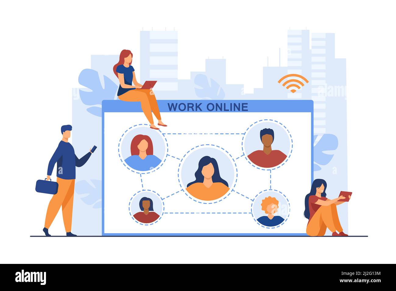 Freelance employees Stock Vector Images - Alamy