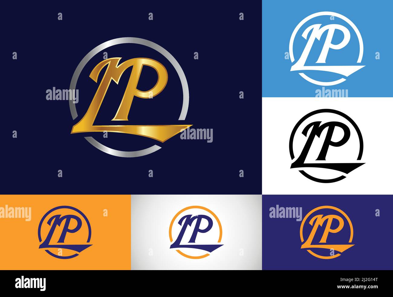 Initial Monogram Letter L P Logo Design Vector. Graphic Alphabet Symbol ...
