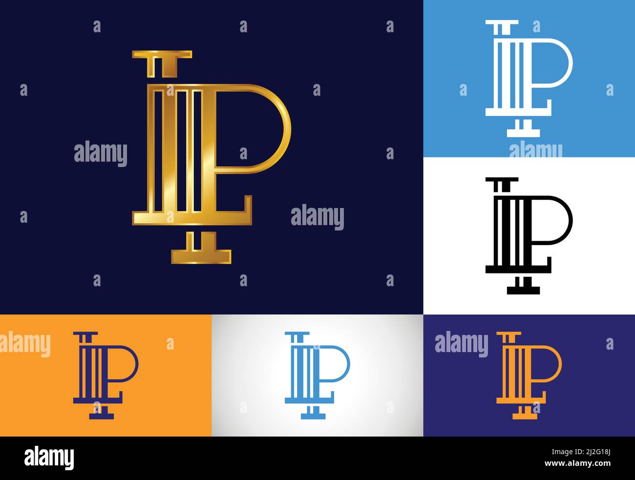 Initial Monogram Letter L P Logo Design Vector. Graphic Alphabet Symbol ...