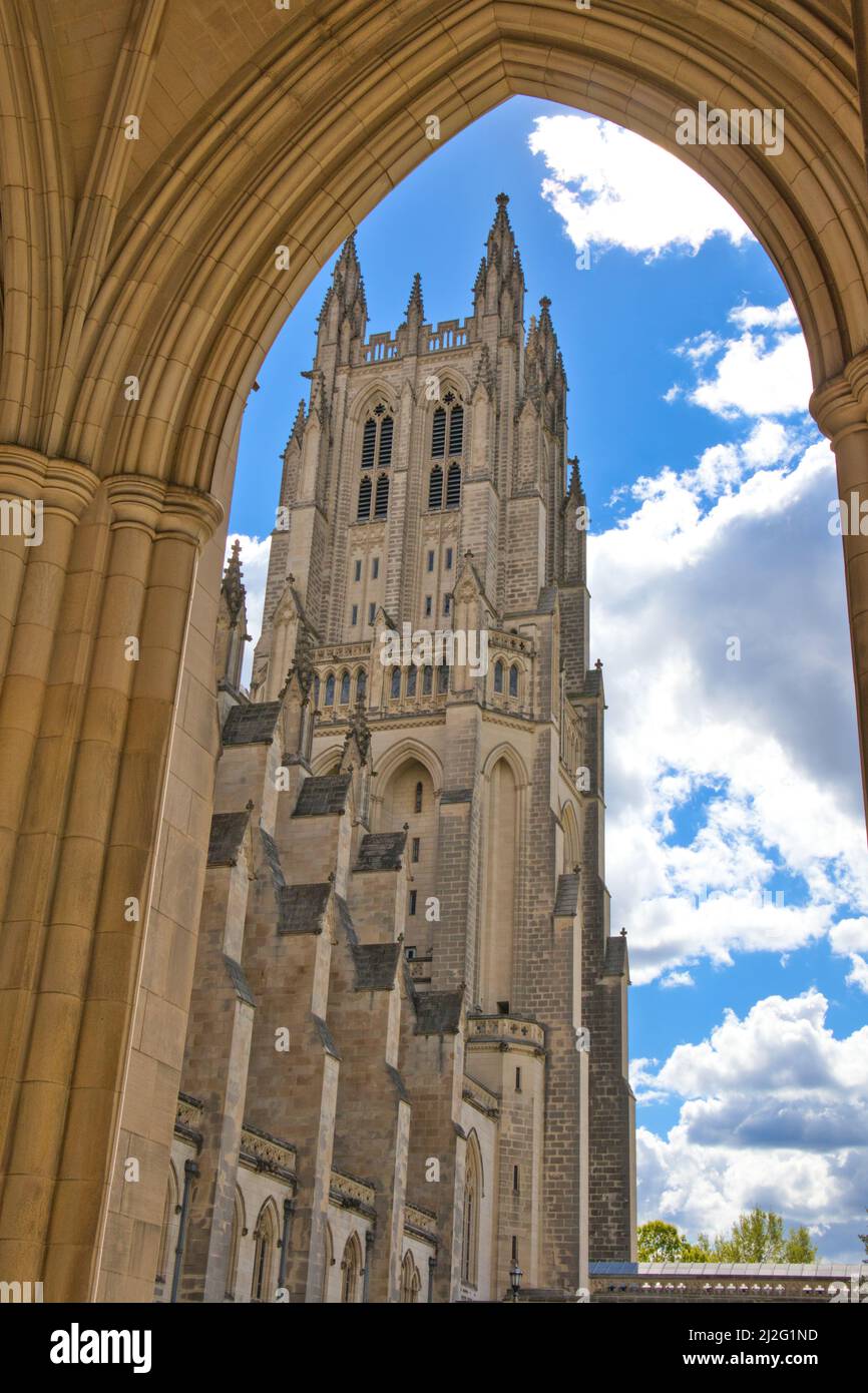 National Cathedral View Washington DC USA exterior Stock Photo - Alamy