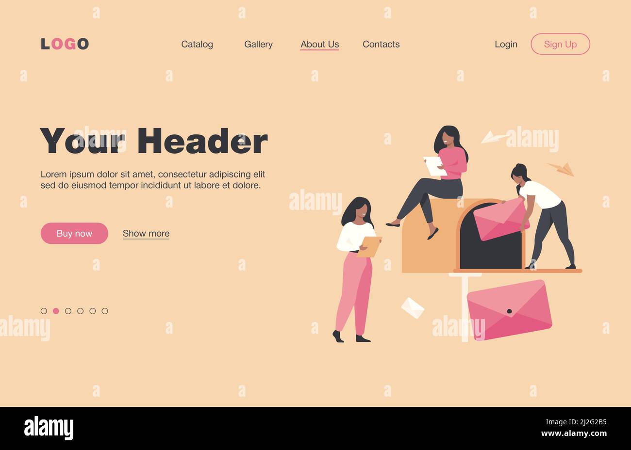 Cartoon mailbox Stock Vector Images - Alamy