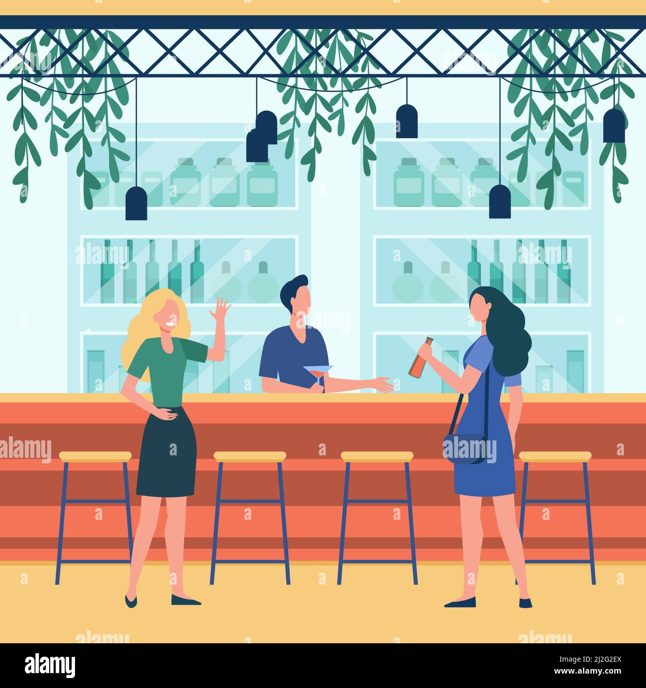 Ladies drinking Stock Vector Images - Alamy