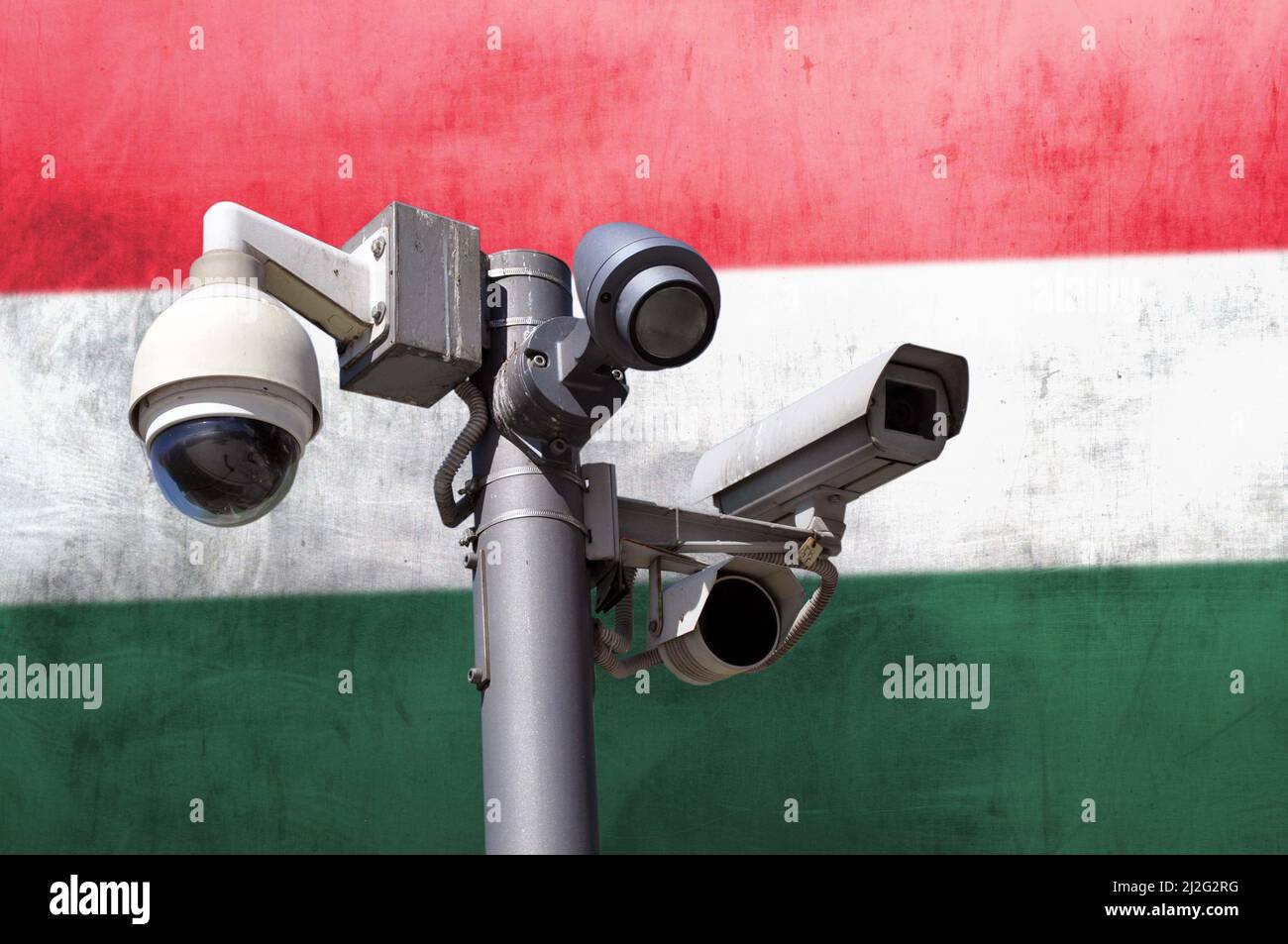 Closed circuit camera Multi-angle CCTV system against the background of ...