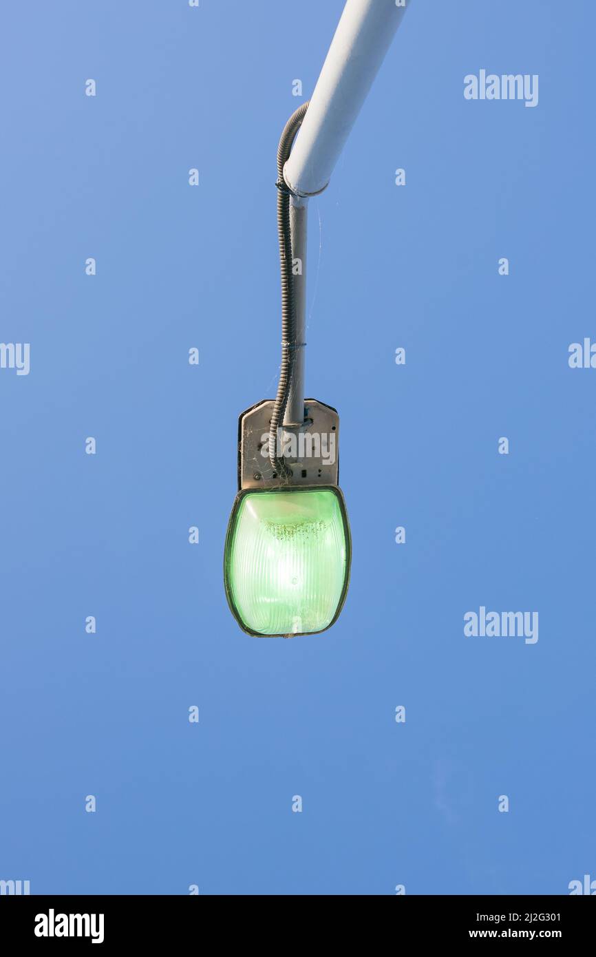 street light with blue ky background Stock Photo - Alamy