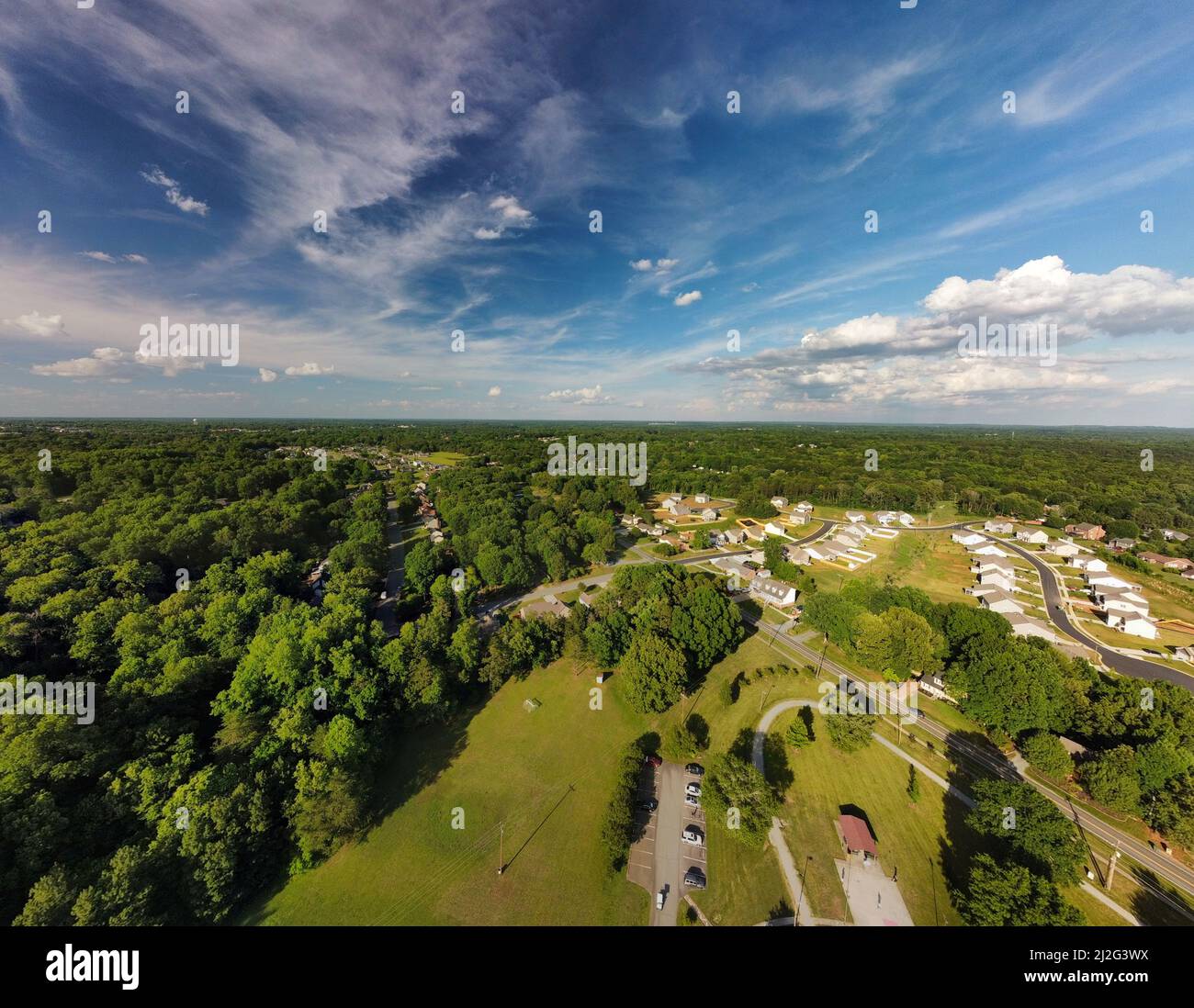 An aerial view of the beautiful South Graham Municipal Park in North ...