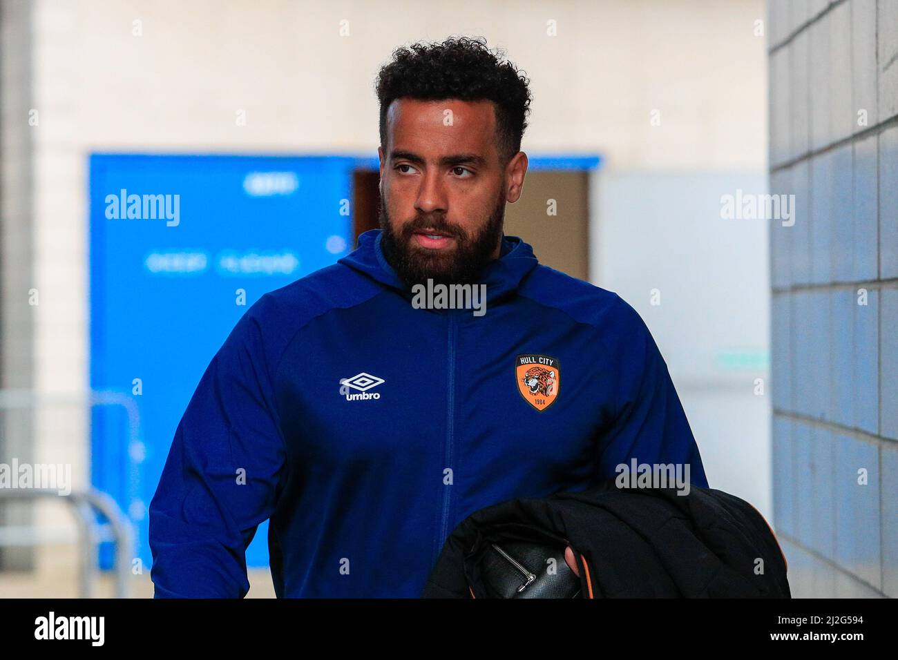 Hull, UK. 01st Apr, 2022. Tom Huddlestone #23 of Hull City arrives at ...