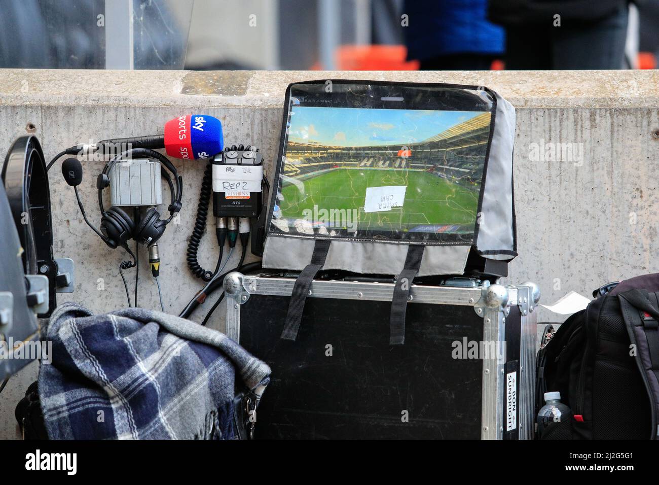 Sky Sports set up there equipment ahead of their coverage of tonight’s ...