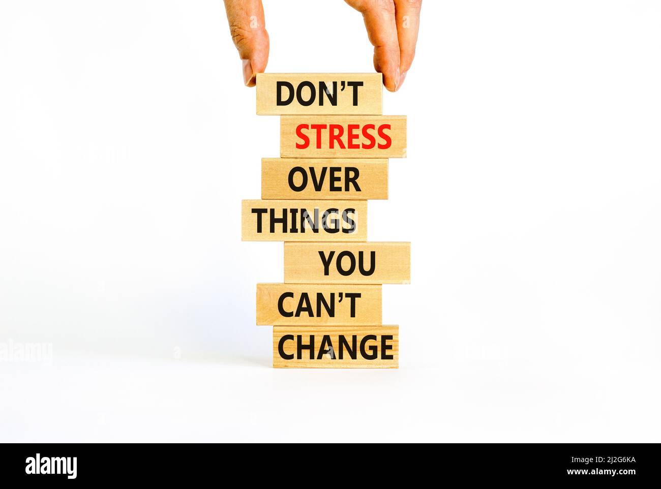 Do not stress symbol. Wooden blocks with words Do not stress over ...