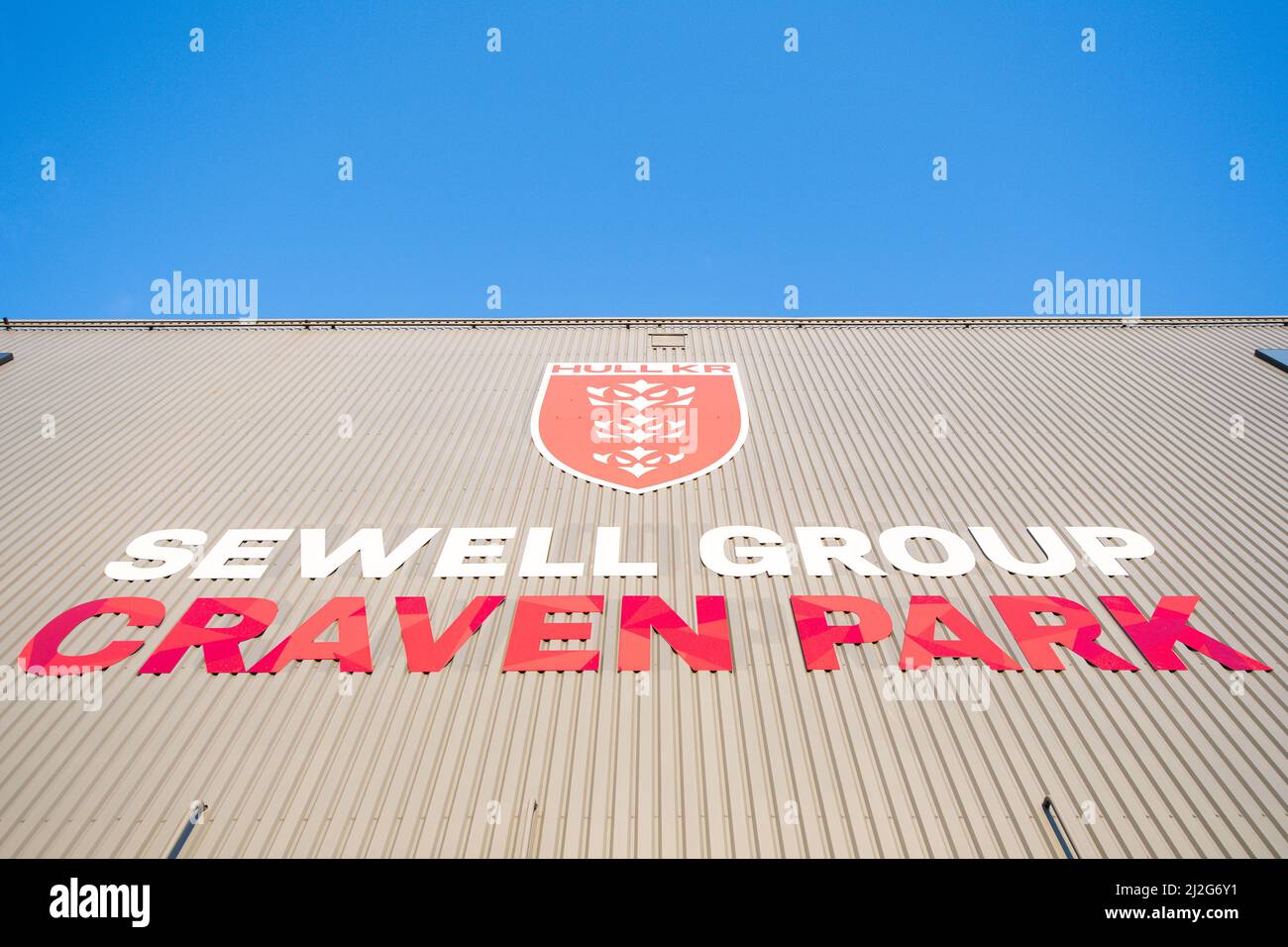 External view of Craven Park, Home of Hull KR Stock Photo - Alamy