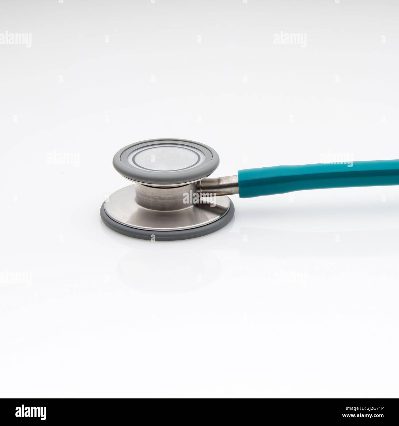 A medical stethoscope to listen the lungs and heart isolated on white ...