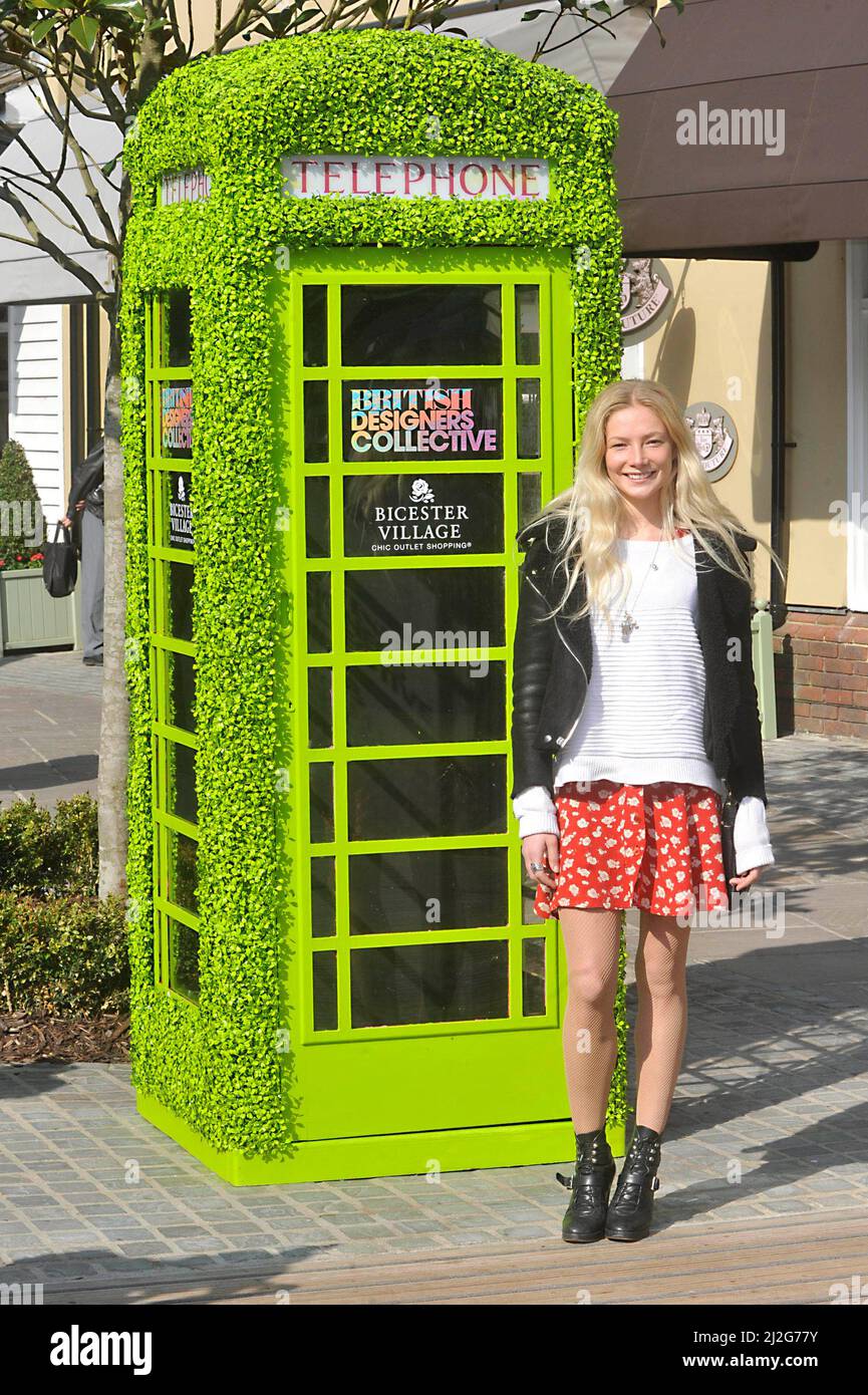 Bicester, Oxford. UK. Clara Paget at the British Designers Collective ...