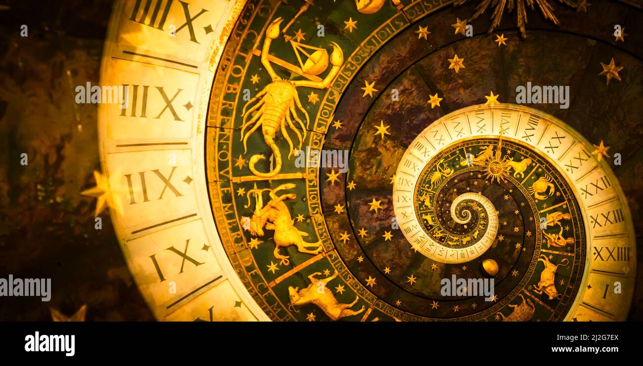Zodiac Signs Horoscope background. Concept for fantasy and mystery ...