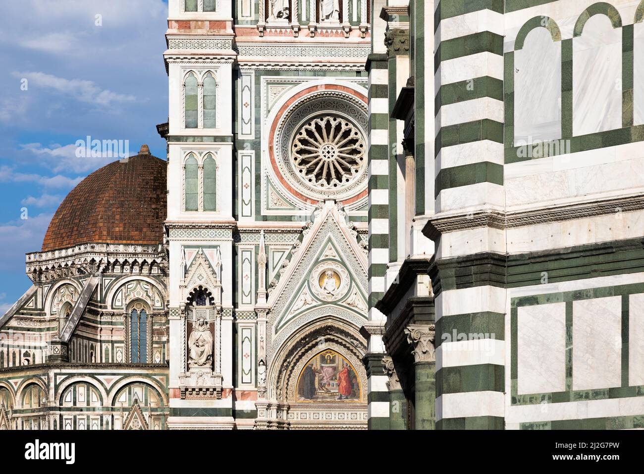 Florence, Italy. The romantic and colorful cathedral - also named Duomo ...