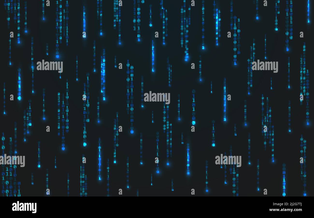 Binary Matrix Backdrop Running Luminous Numbers Modern Futuristic Cyberspace Random Falling 6445