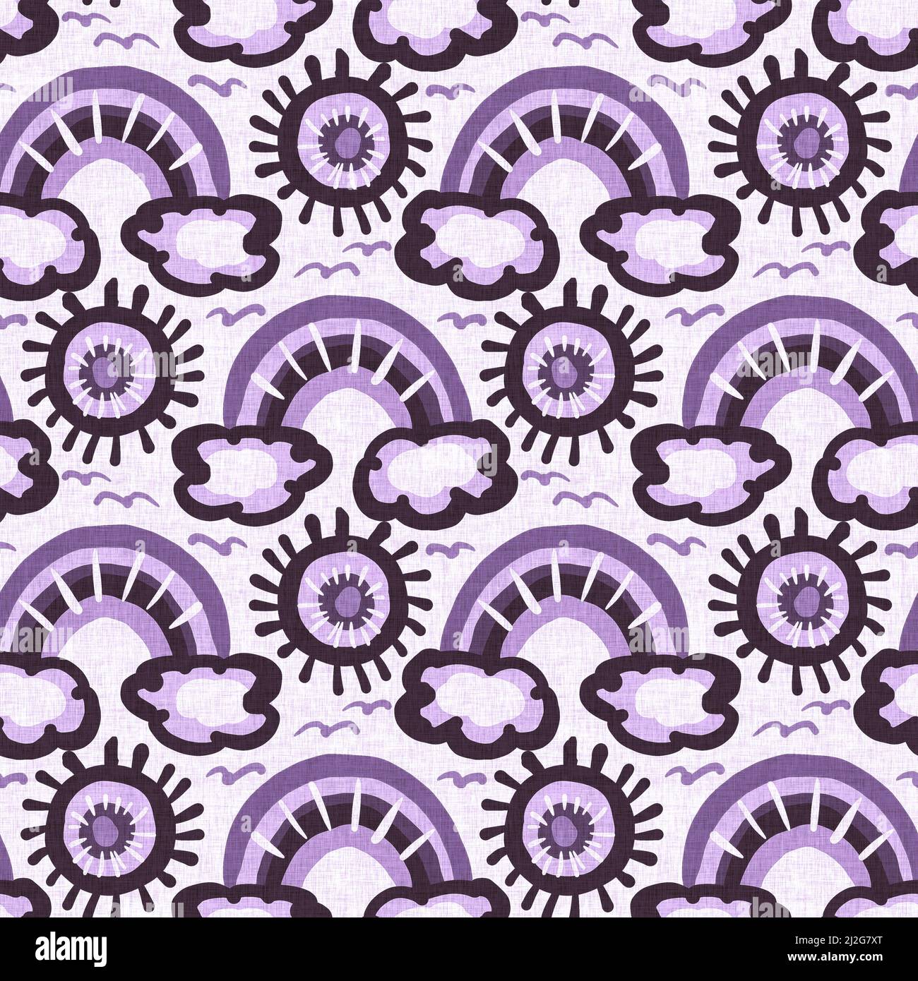 Gender neutral rainbow seamless raster background. Simple whimsical ...