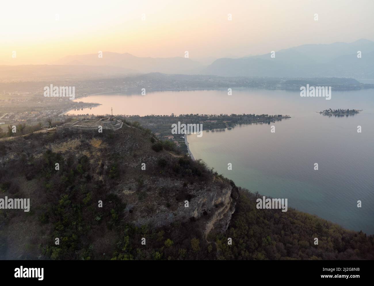 Garda lake drone landscape hi-res stock photography and images - Alamy