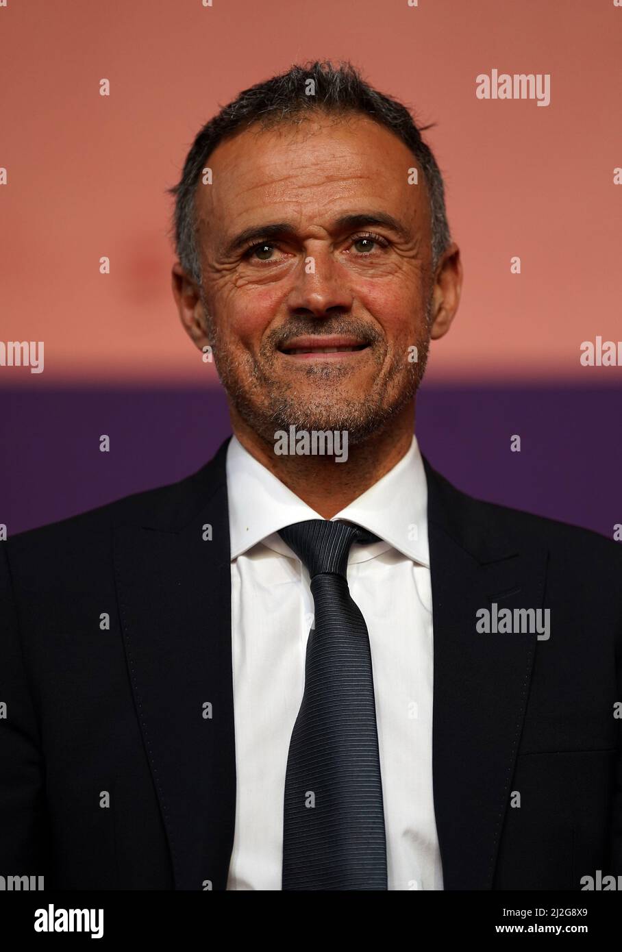 Spain manager Luis Enrique during the FIFA World Cup Qatar 2022 Draw at ...