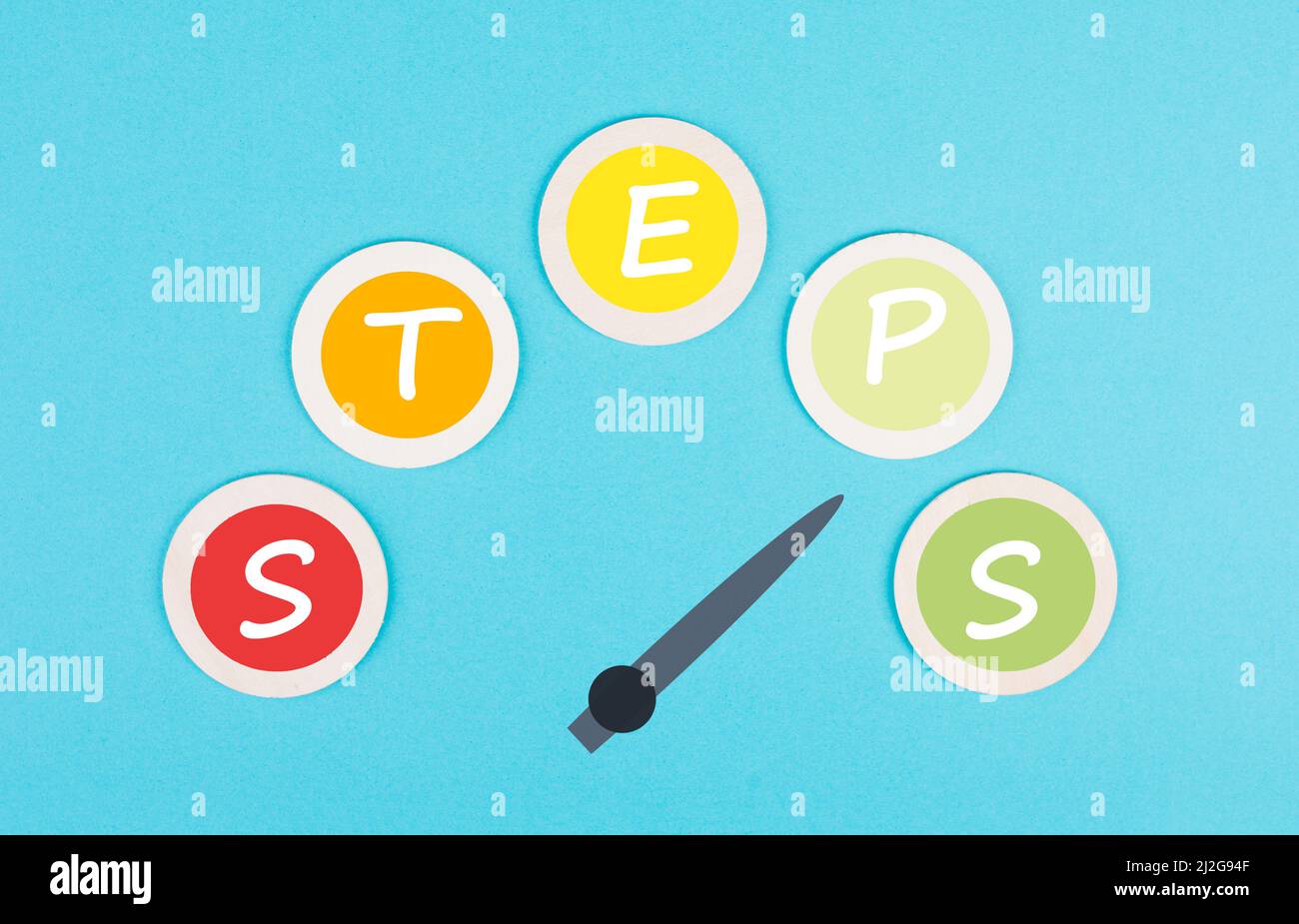 Step by step reaching a new goal, education and business concept ...