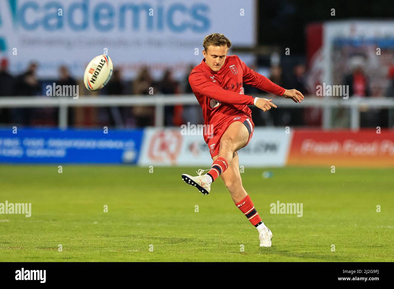 Jez Litten #14 of Hull KR during pre-game warm up Stock Photo - Alamy