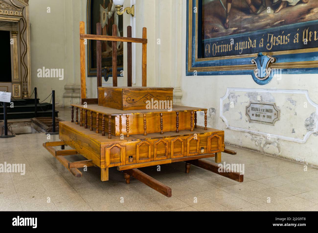 Religious processional litter in the main cathedral, Cathedral of the ...
