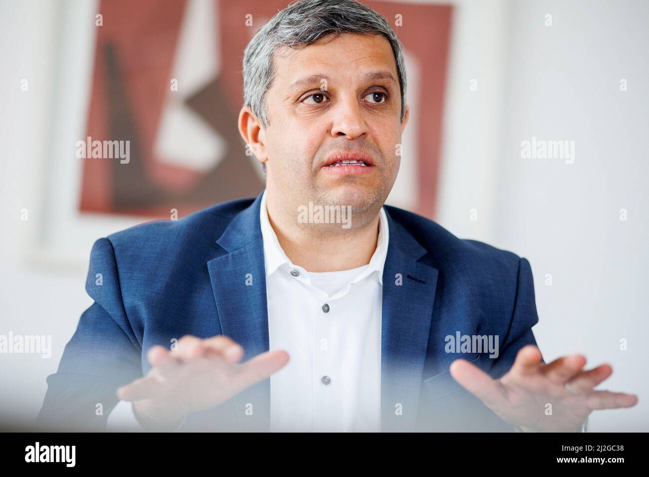 Berlin, Germany. 01st Apr, 2022. Raed Saleh, state chairman of the SPD ...