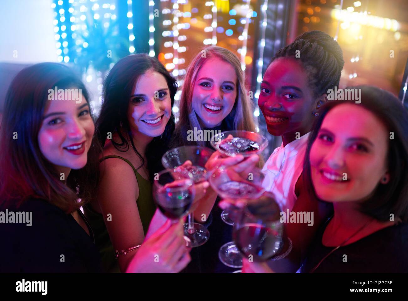 Getting The Girls Together For A Memorable Night Out Portrait Of A Group Of Young Women