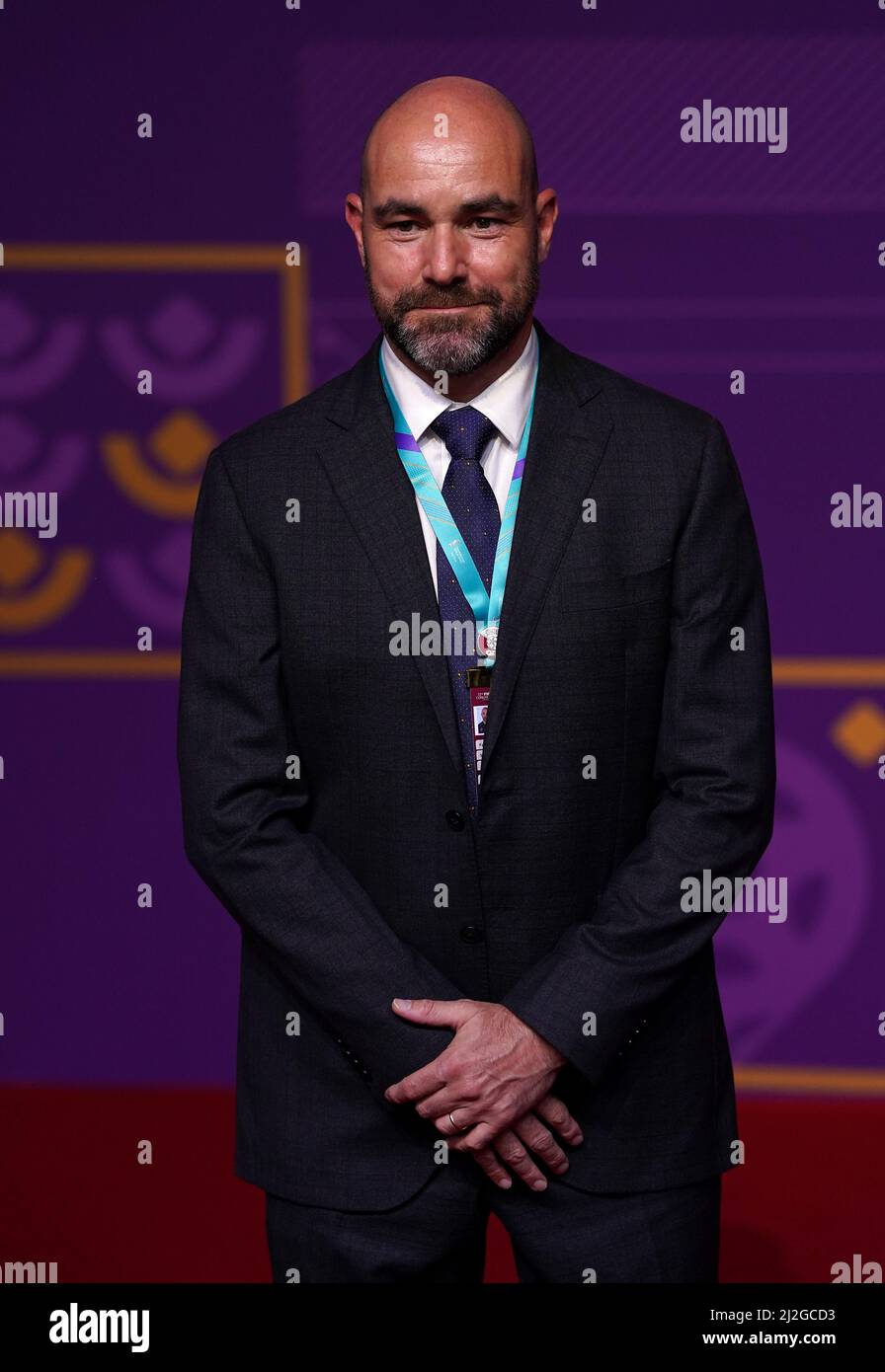 Qatar manager Felix Sanchez during the FIFA World Cup Qatar 2022 Draw ...