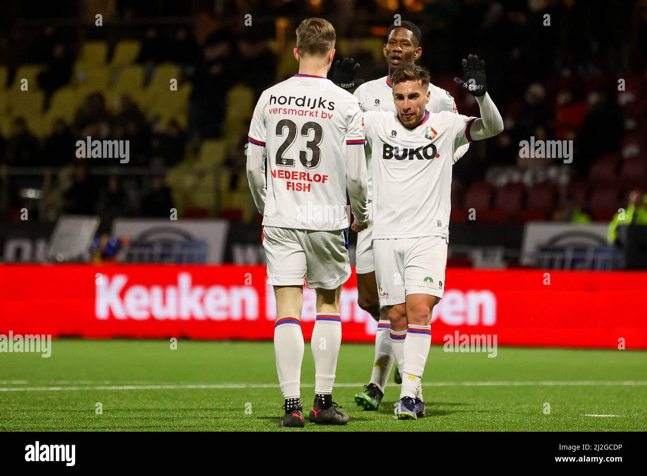 VELSEN-ZUID, NETHERLANDS - APRIL 1: Cas Dijkstra of SC Telstar, Ozan ...