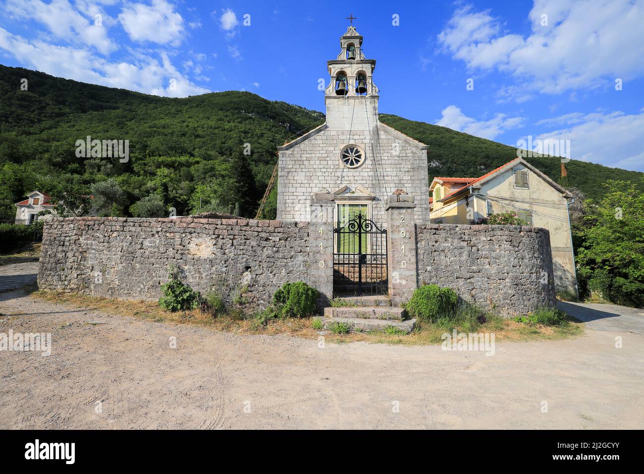 Old church of city Gornja Lastva in Montenegro Stock Photo - Alamy